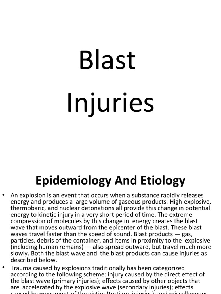 Blast Injuries (Simplified) | PDF