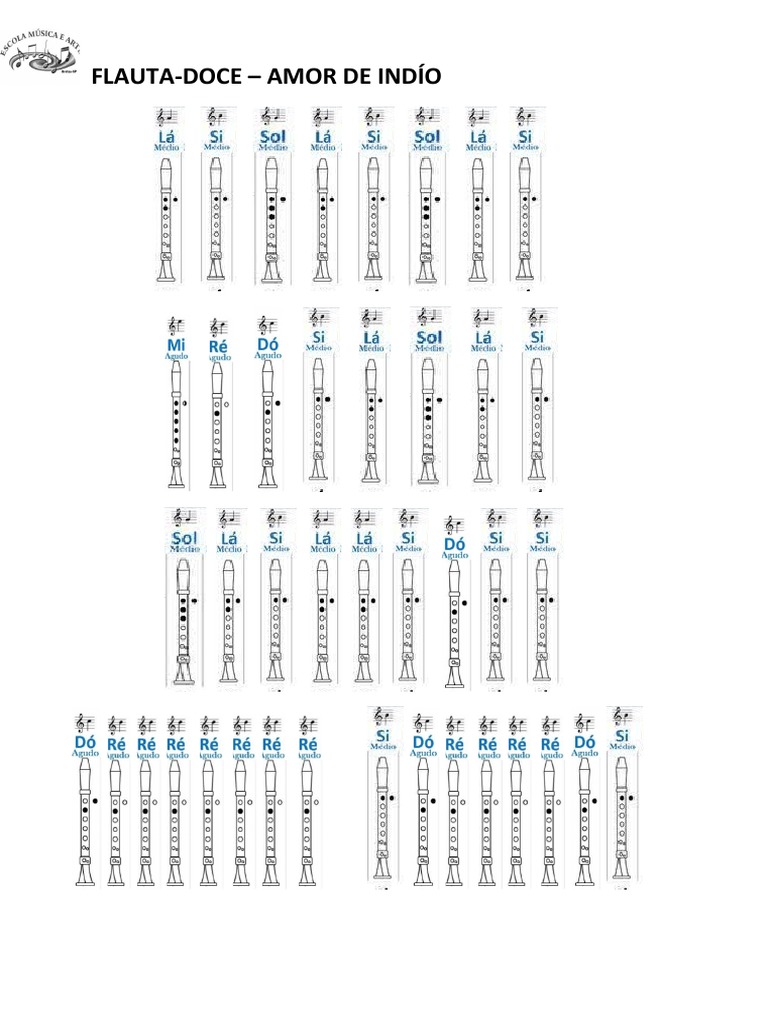 Amor de Índio - Flauta | PDF