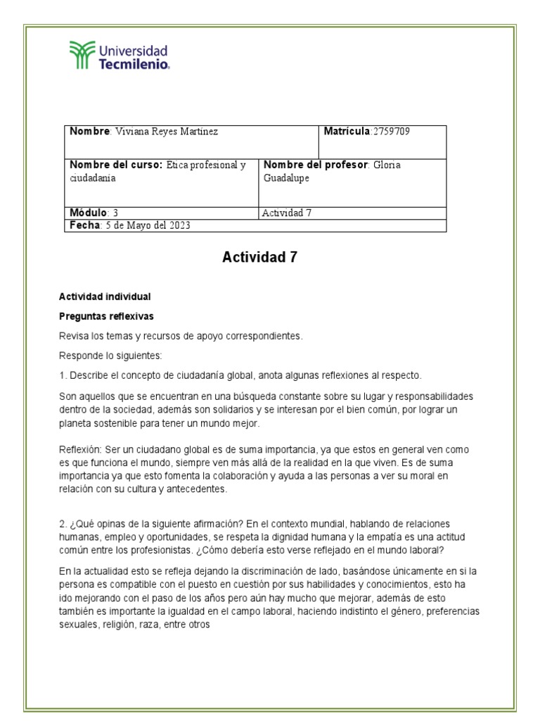 Actividad7 Etica | PDF | Empatía