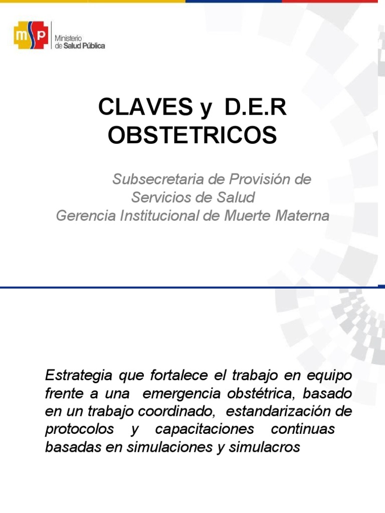 Claves Obstetricas Calidad | PDF | Muerte materna | Ciencias de la Salud