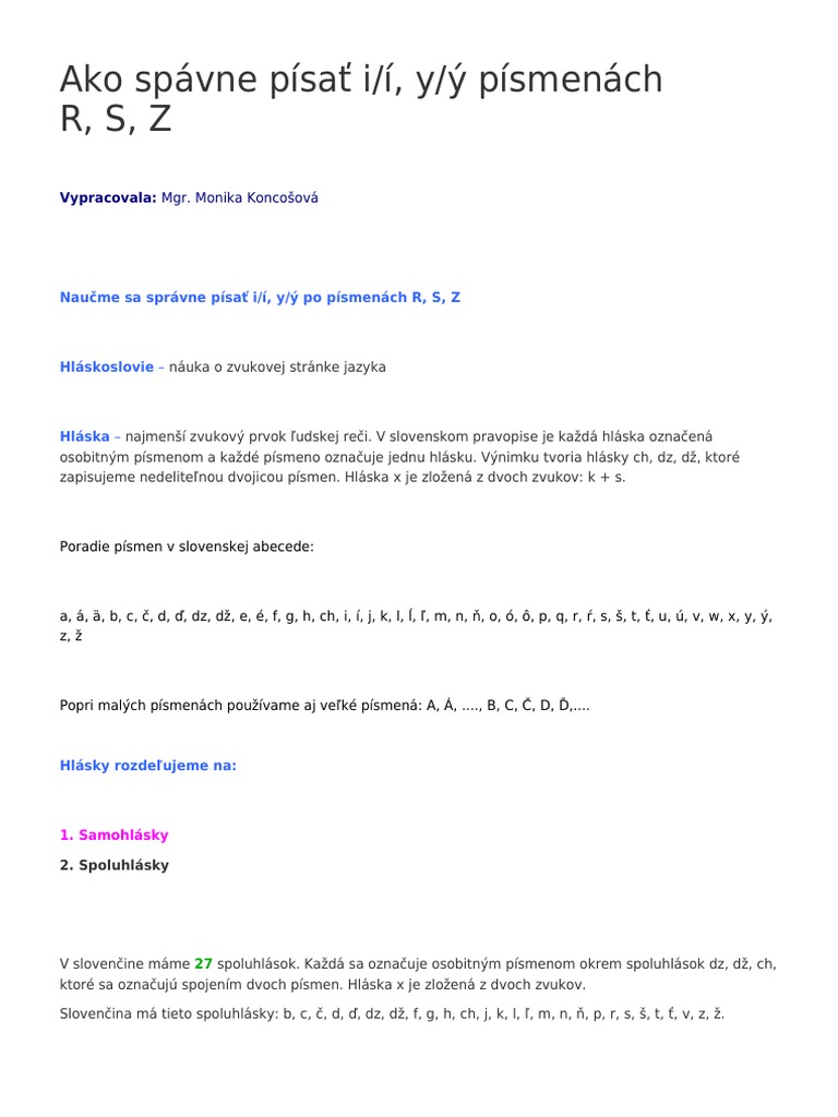 Ako-spavne-pisat-i-i-y-y-pismenach | PDF