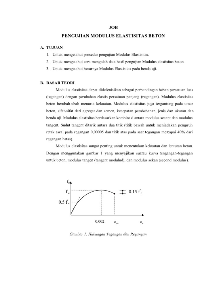 Job Modulus Elastisitas | PDF