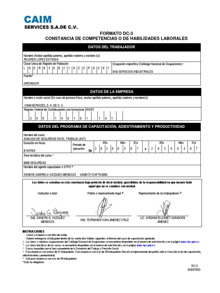 RICARDO LOPEZ ESTRADA - Ast DC-3 | PDF