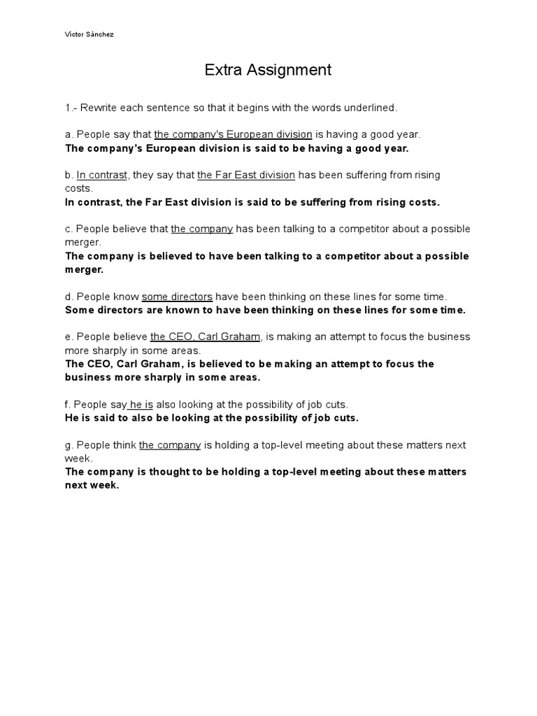 Extra Assignment | PDF