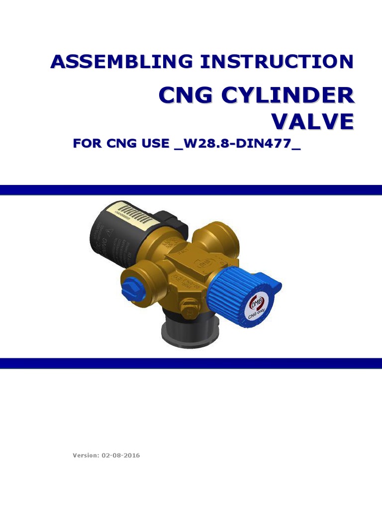 CNG Cylinder Valve Assembly Guide | PDF | Valve | Leak