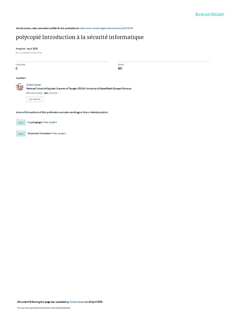 Polycopi Introductionlascurit | PDF | Sécurité | Sécurité des systèmes d'information