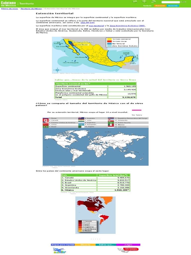Extensión Territorial. Cuéntame de México | Descargar gratis PDF ...