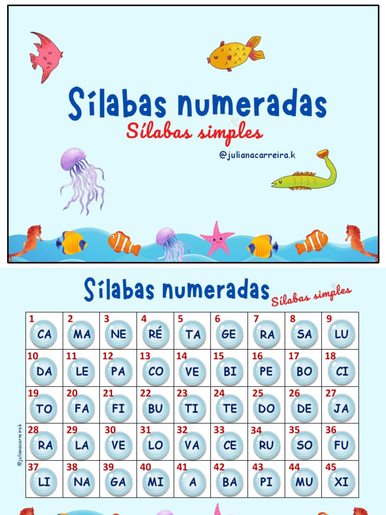 Sílabas numeradas | PDF