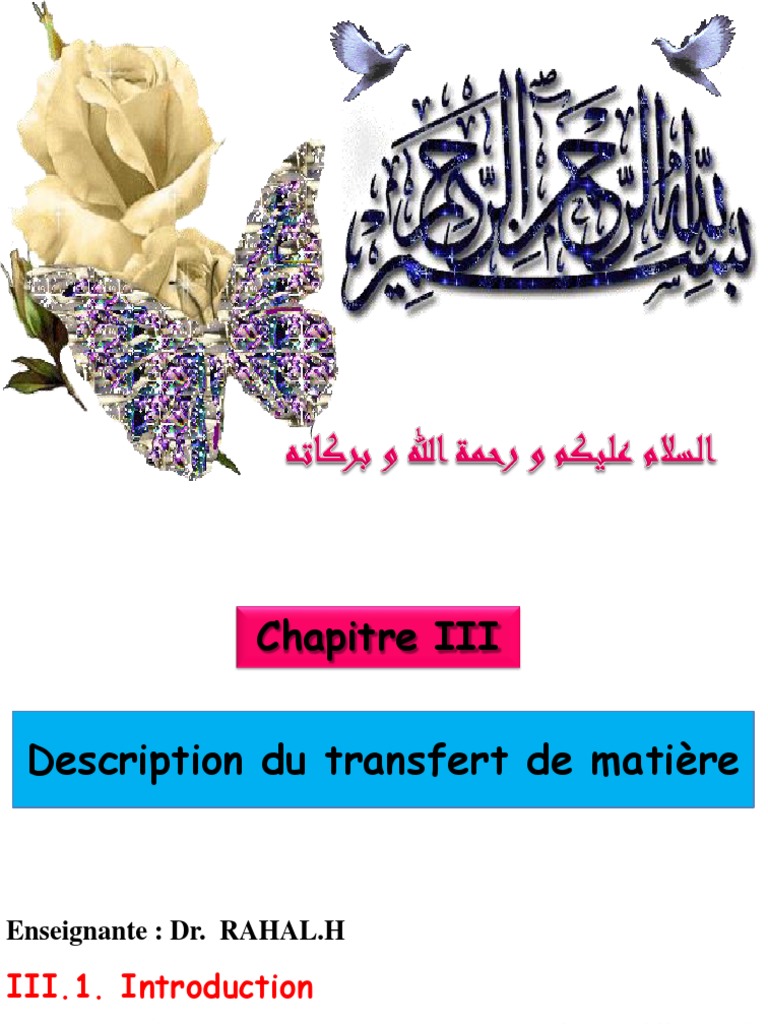 Chapitre 3 Finale Description Du Transfert de Matière 3ème Génie | PDF