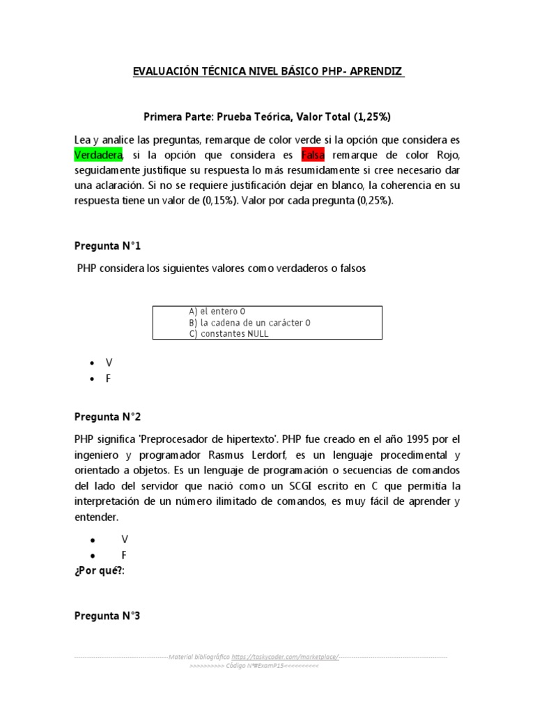 Exam P15 | PDF | Php | Ciencias de la Computación