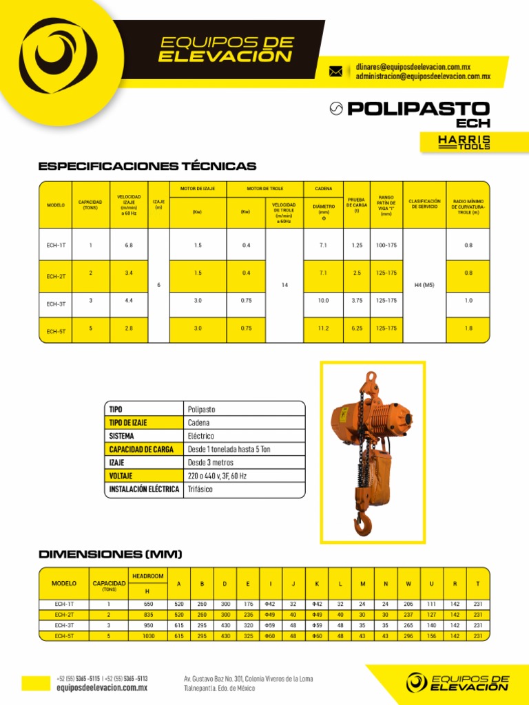 Polipasto-ECH C2da6757ee0f2c3 | Descargar gratis PDF | Ingenieria Eléctrica | Bienes manufacturados