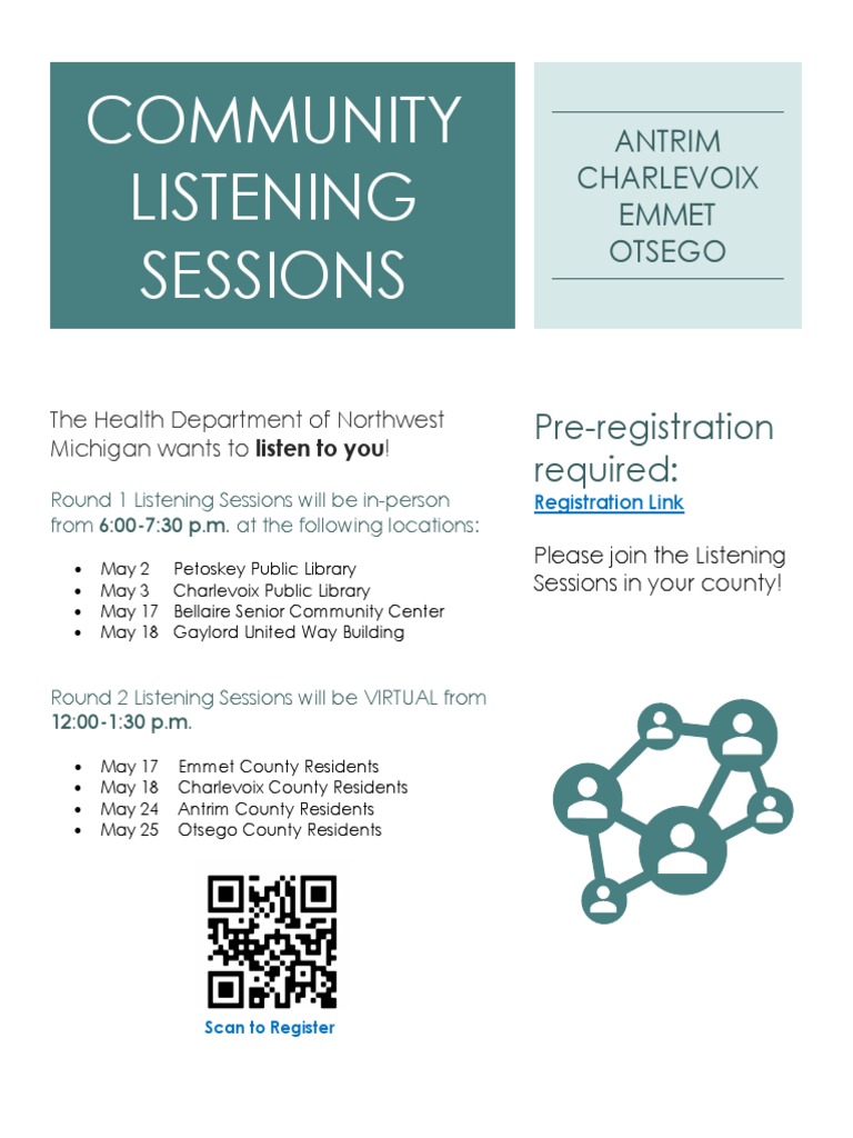 Community Listening Sessions Flyer | PDF