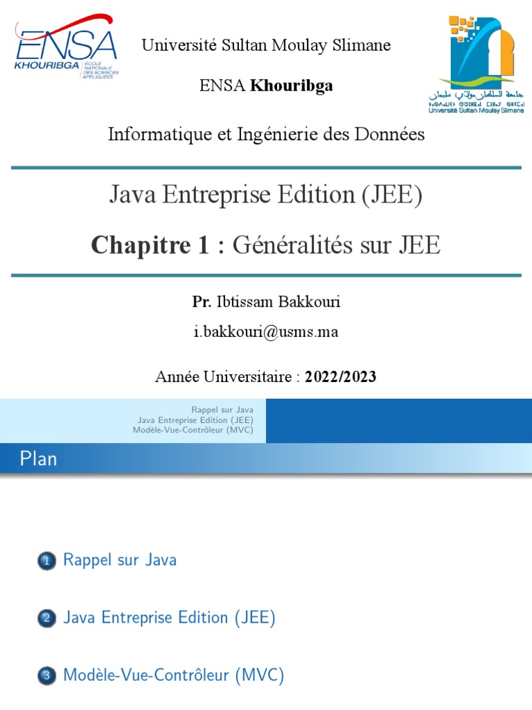 Introduction à Java EE par Ibtissam Bakkouri | PDF | Java (Langage de ...