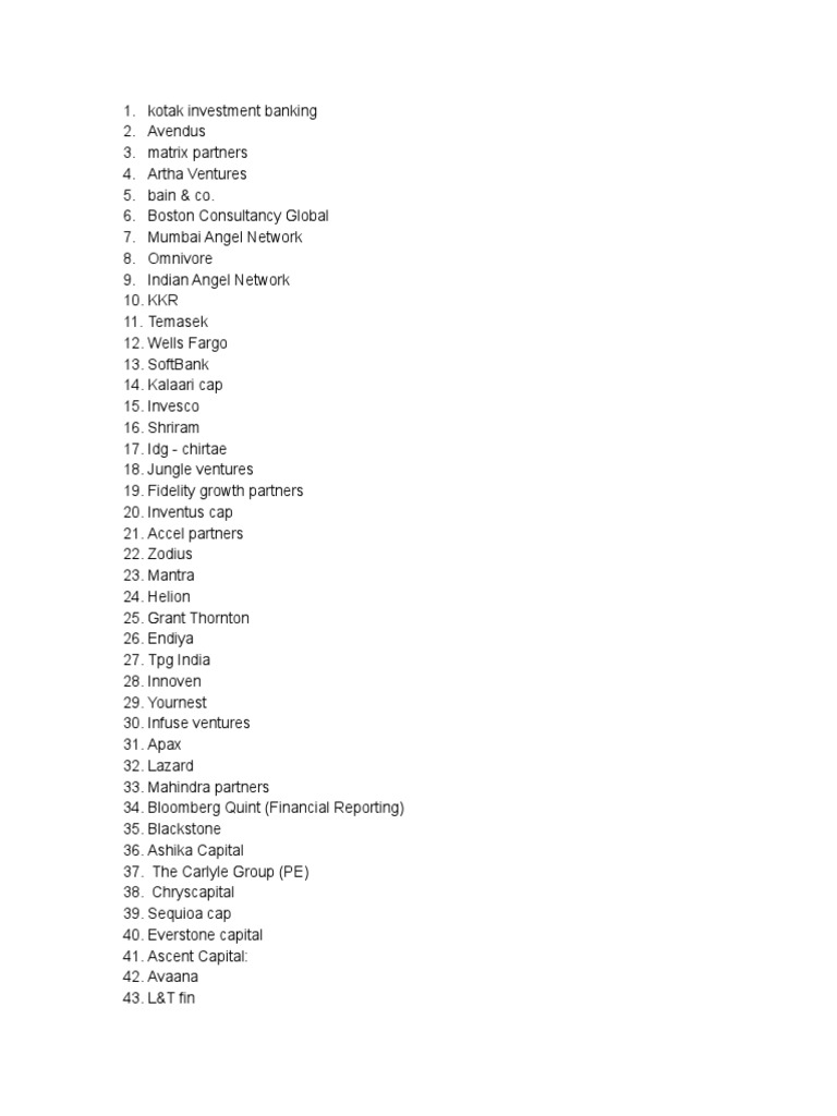 All IB List | PDF | Financial Services | Economies