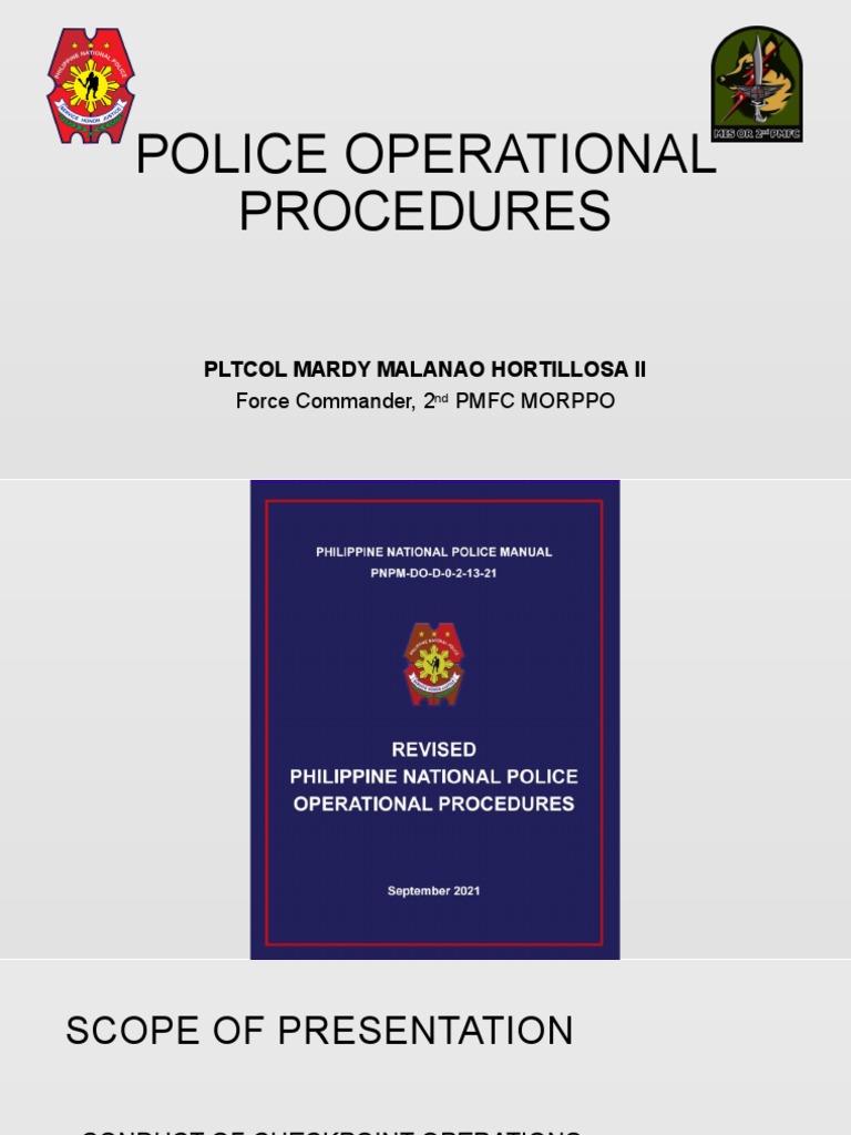 PNP Checkpoint Operations Guidelines | PDF | Search And Seizure ...