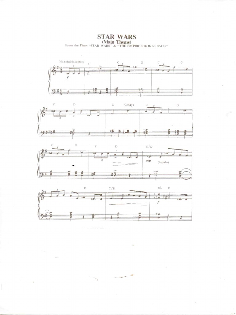Star Wars Main Theme (John Williams0 | PDF