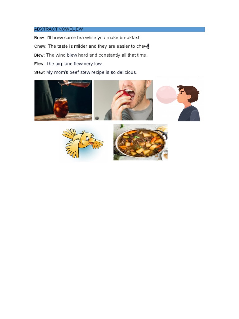 Abstract Vowel EW and OO | PDF