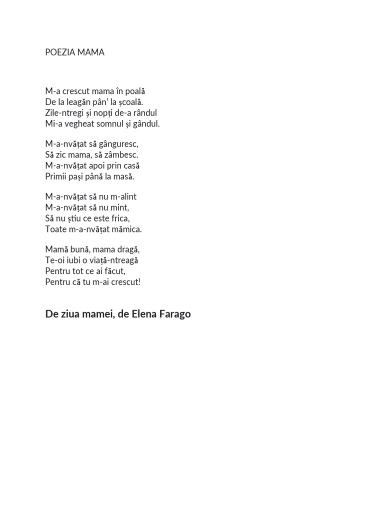 Poezia Mama | PDF