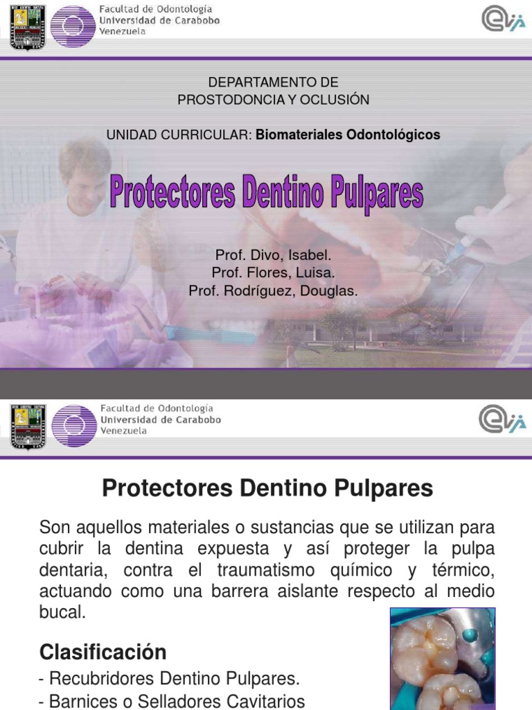 Protectores Dentino Pulpares | PDF | Solvente | Barniz