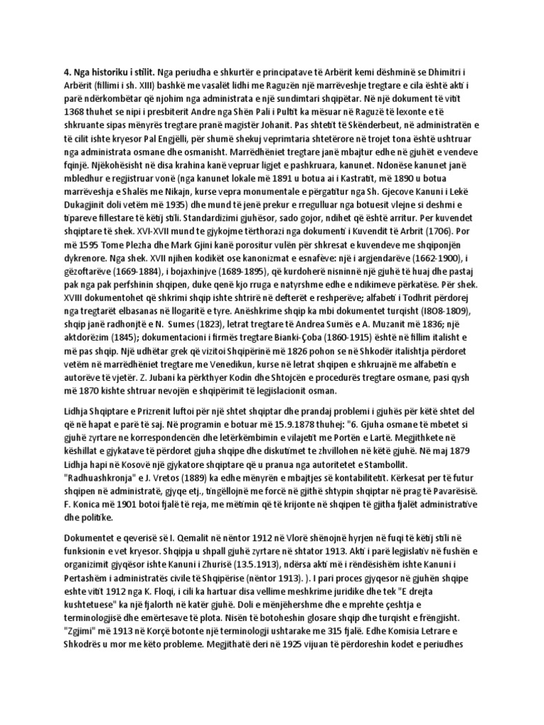 Nga Historiku I Stilit. Nga Periudha e Shkurtër e Principatave Të ...