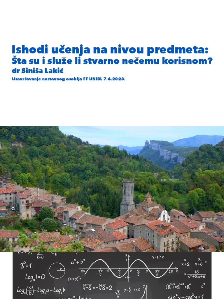 Ishodi Učenja | PDF