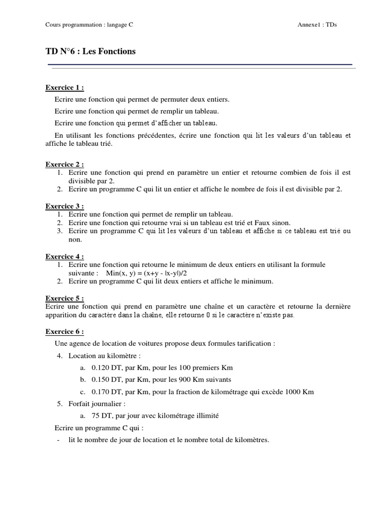 Cours de programmation en C : Fonctions et Structures | PDF | Mouton | Inventaire
