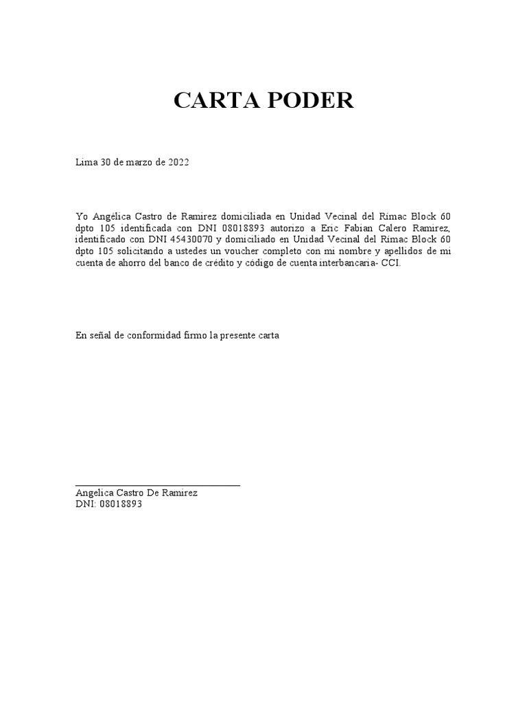 Carta Poder | PDF