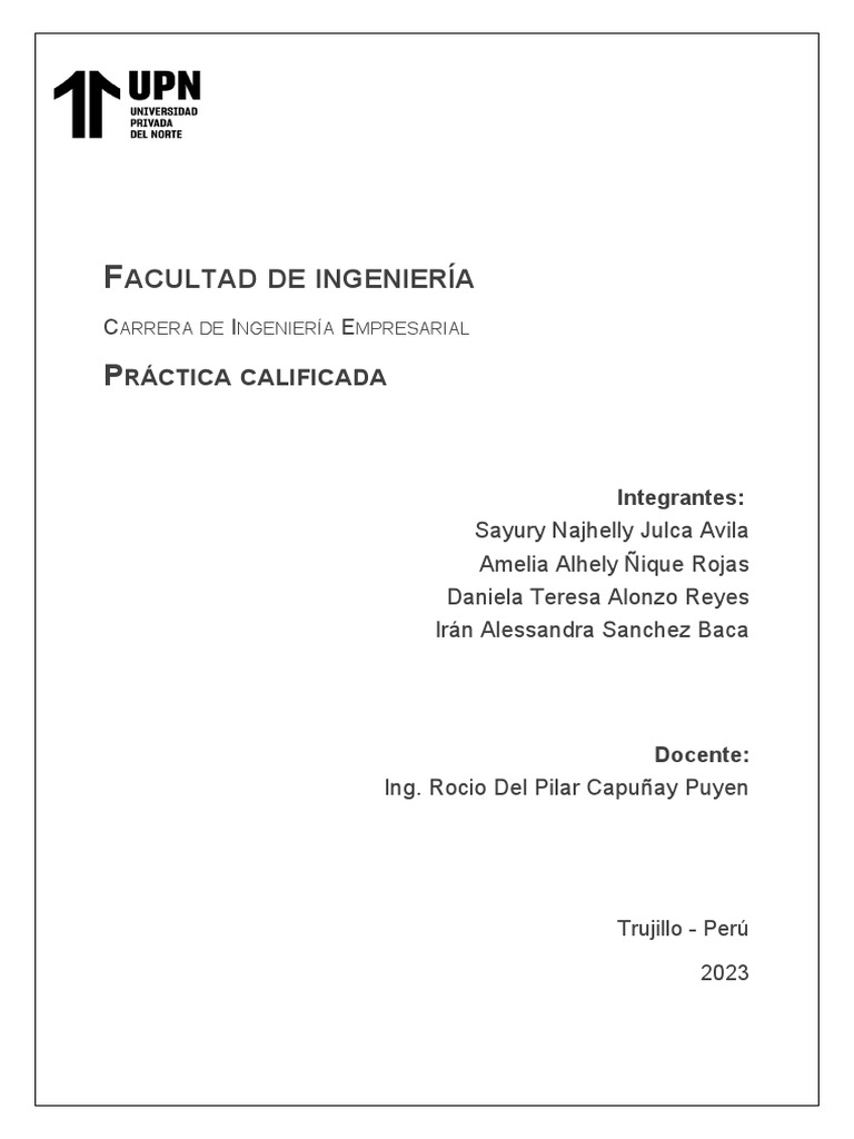 Practica Semana 5 - Invope Grupo 1 | PDF