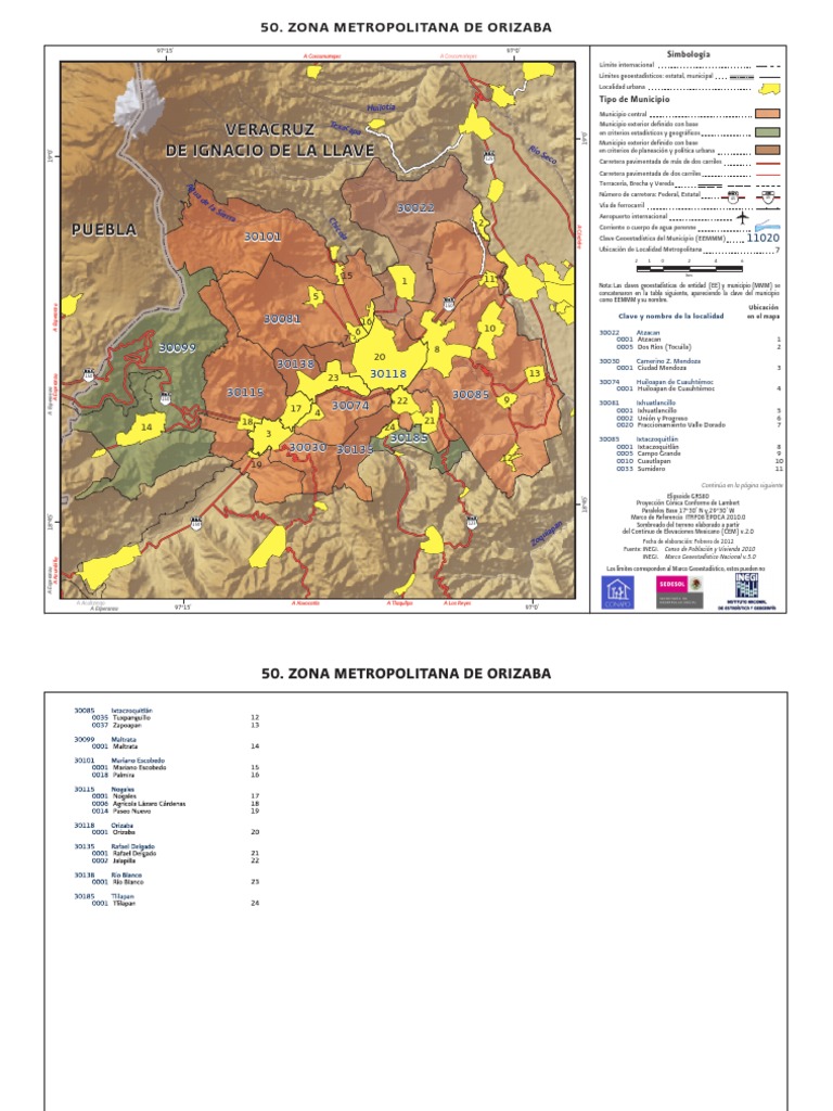 ZM 50 - Orizaba Plano Zonas | PDF