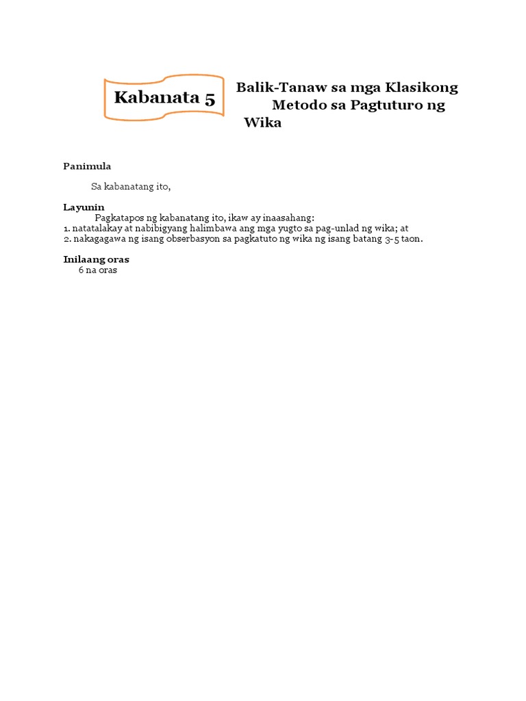 Kabanata 5 | PDF