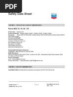 Rando HD Hydraulic Oil Safety Data Sheet | PDF | Combustion | Fires