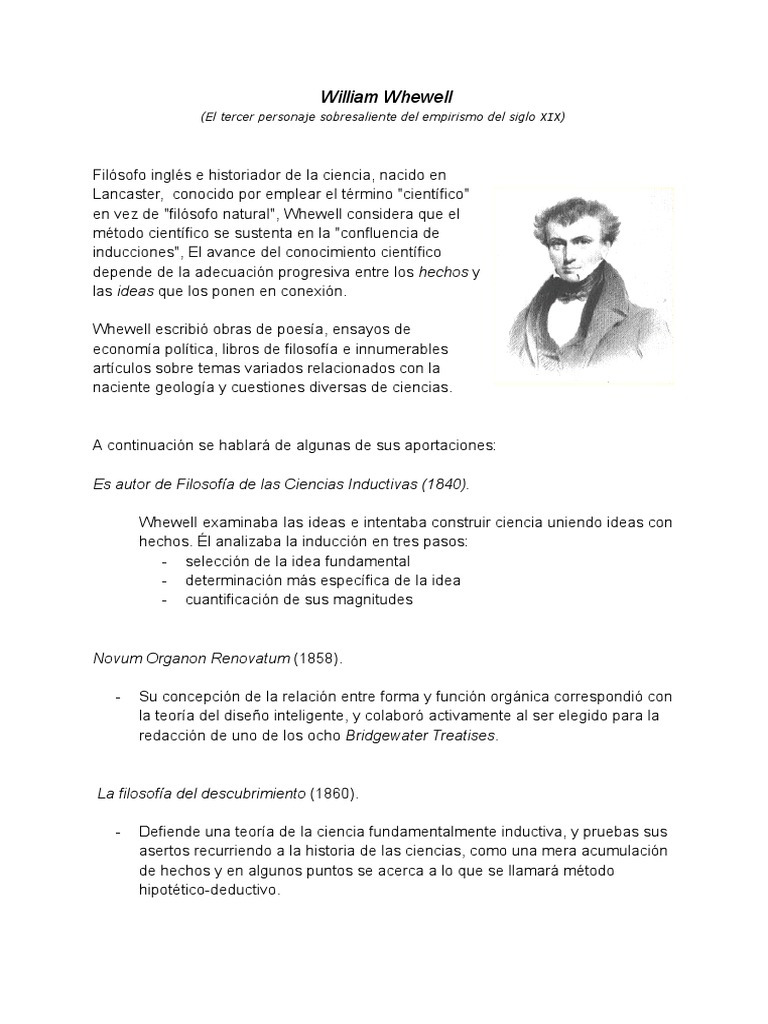 William Whewell | PDF | Razonamiento inductivo | Science