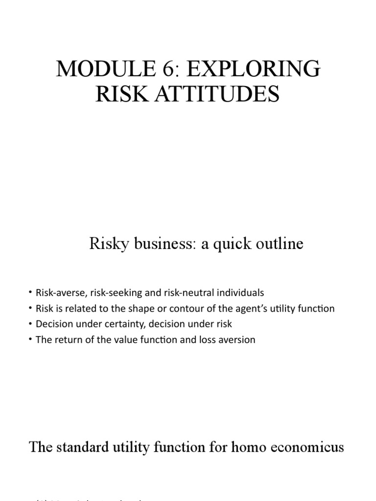 Module 6 Exploring Risk Attitudes | PDF