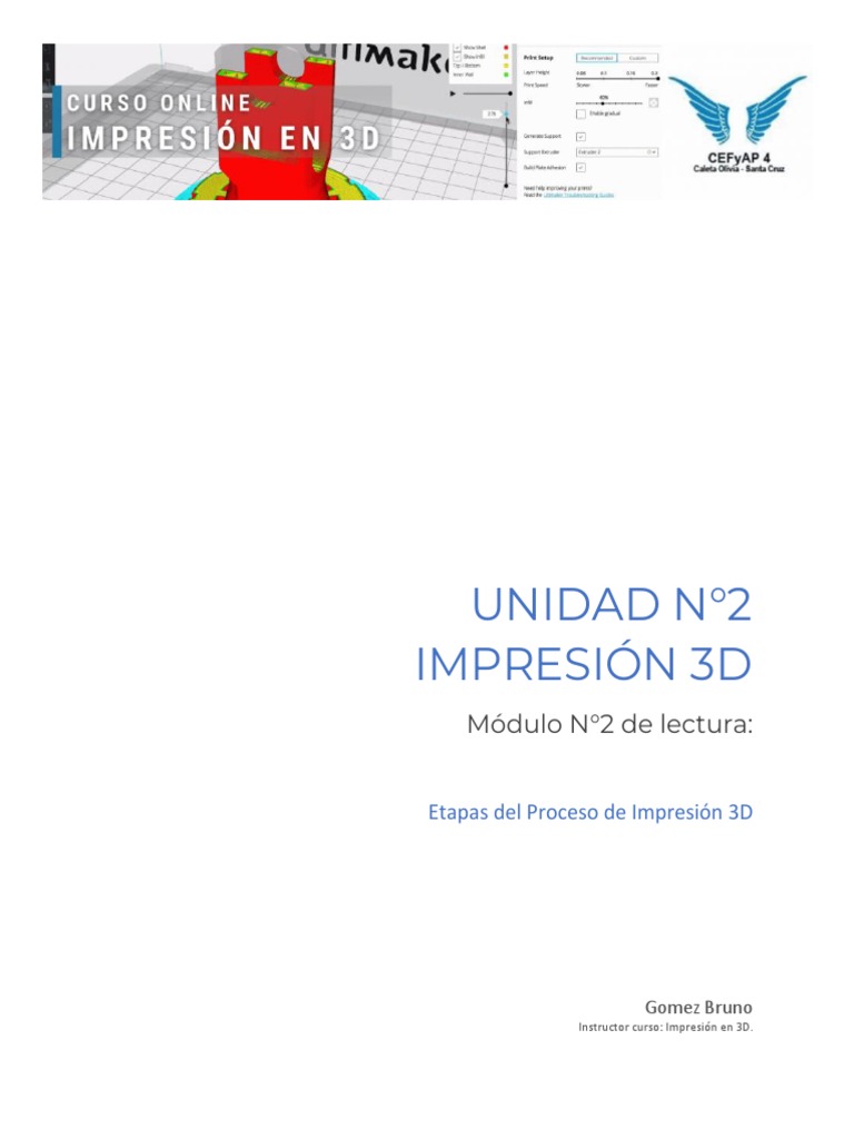 U2 - Modulo 2 - Proceso de Impresión 3D | PDF | Impresión 3d | Diseño asistido por ordenador