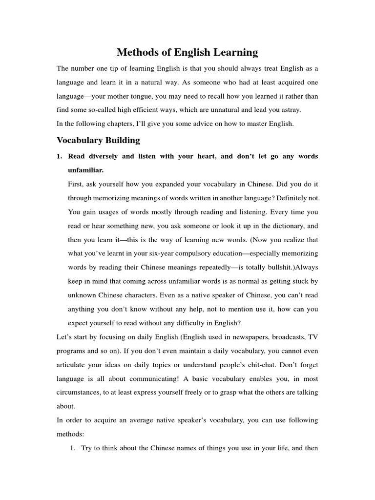 English Learning Note | PDF