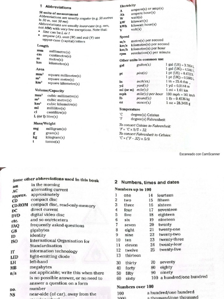 Abbreviations, Days, Months An Saying Dates | PDF