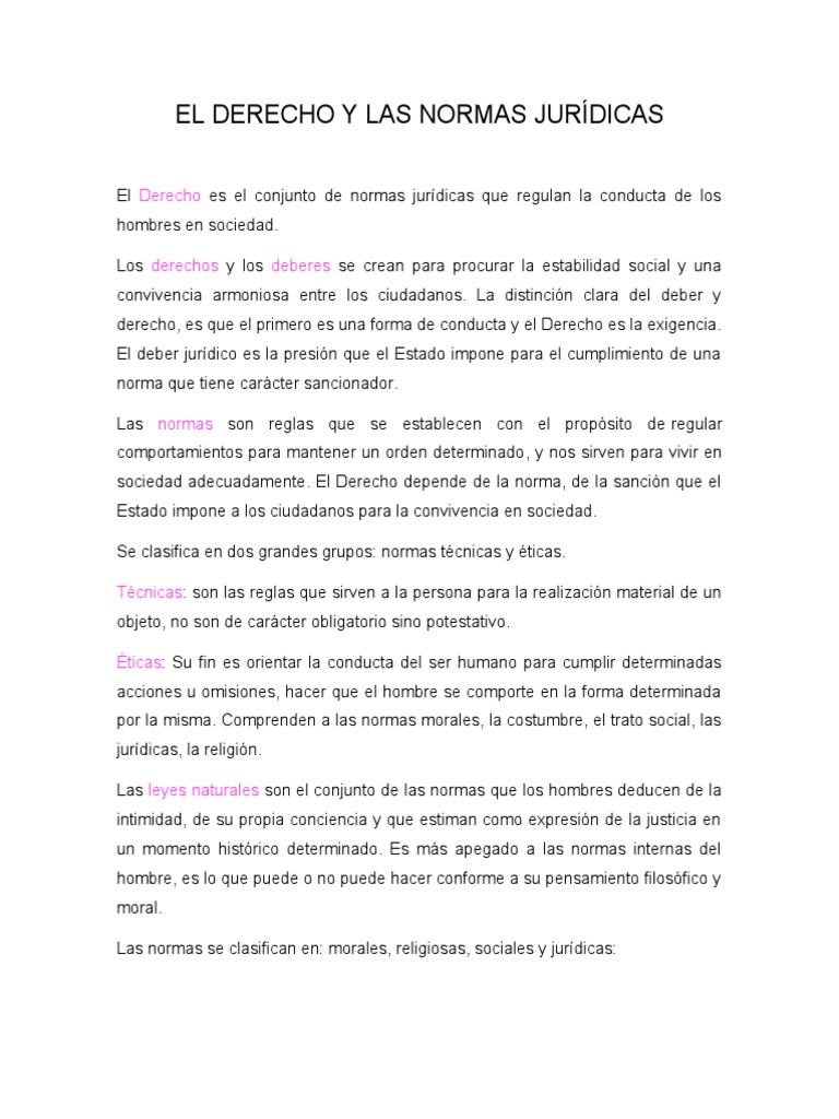Unidad 1 EL DERECHO Y LAS NORMAS JURÍDICAS | PDF | Moralidad | Estado ...