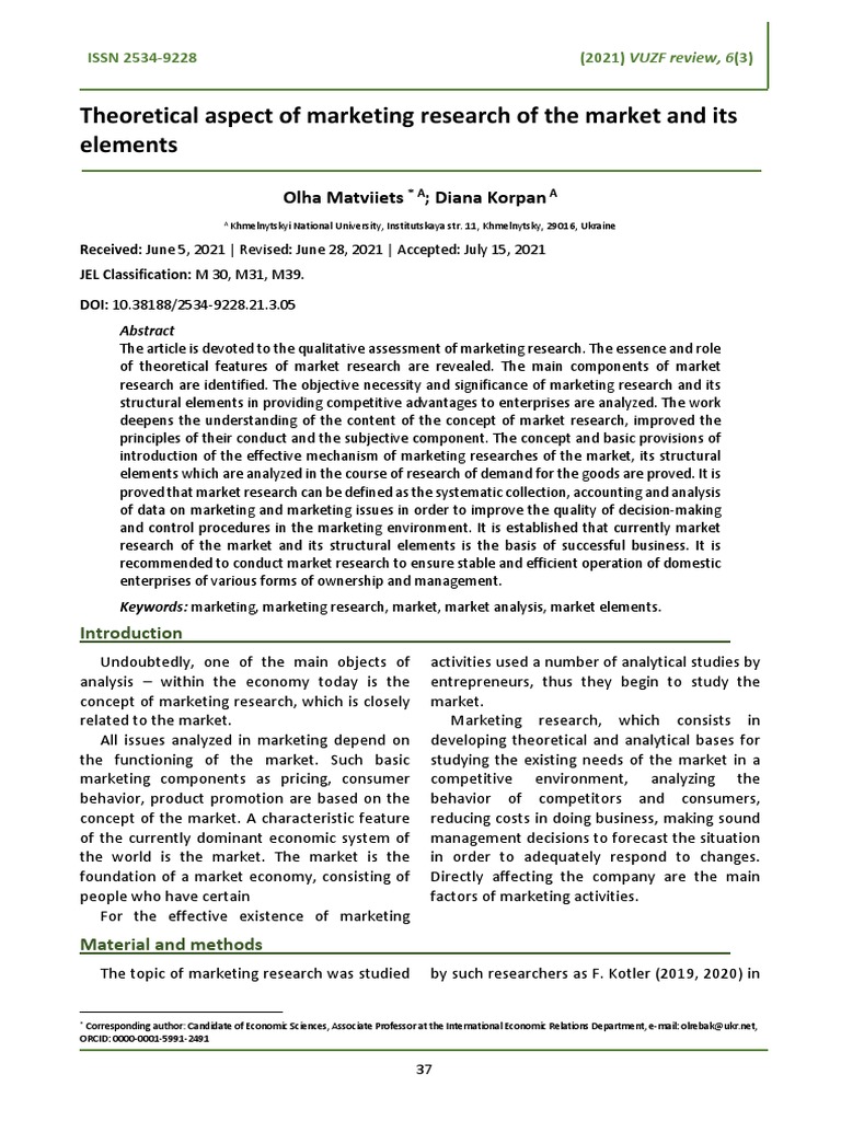 Theoretical Aspect... 2021 - Matviiets and Korpan | PDF