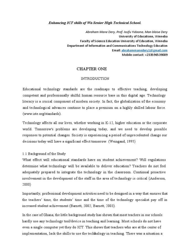 Enhancing ICT Skills in Wa Senior High Technical School | PDF