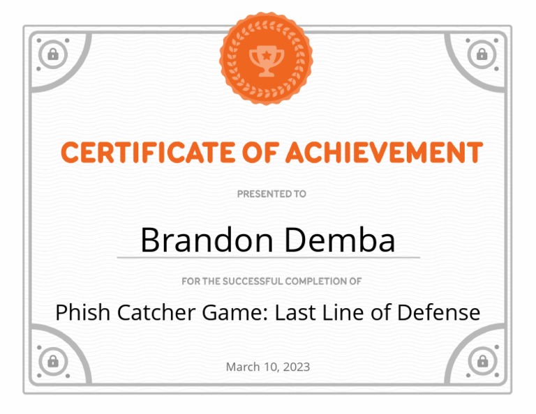 Phish Catcher Game Last Line of Defense Dakar | PDF