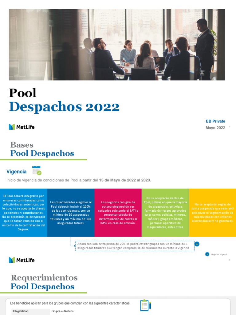 Condiciones del Pool de Seguros 2022 | PDF | Seguro | Especialidades ...