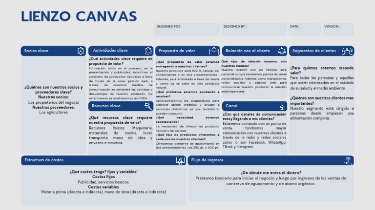 Lienzo Canva de Conserva de Aguaymanto | PDF | Business | Economias