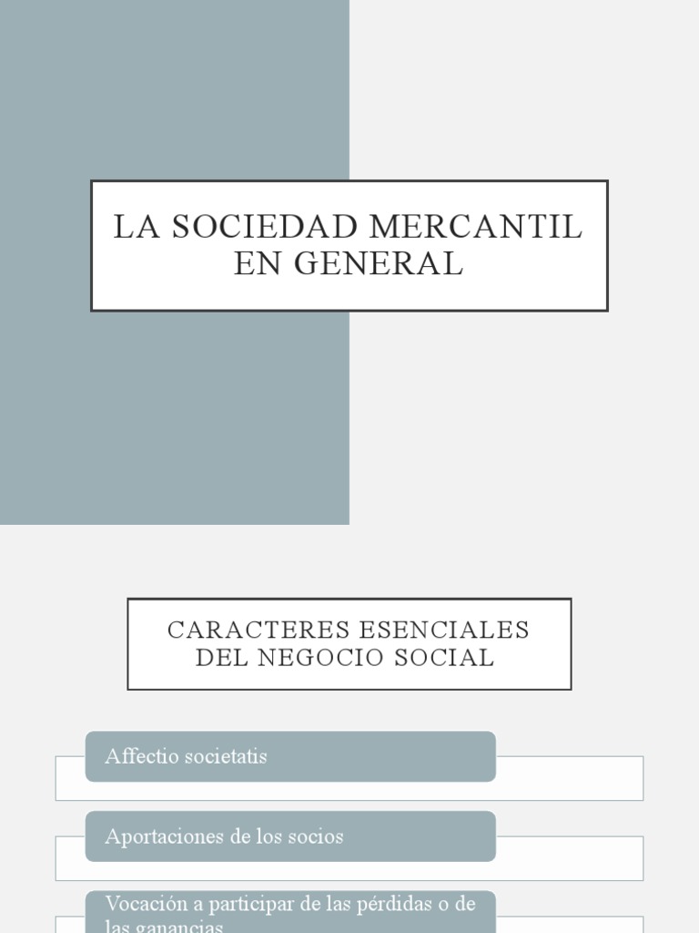 La Sociedad Mercantil en General | PDF | Sociedad de responsabilidad limitada | Business