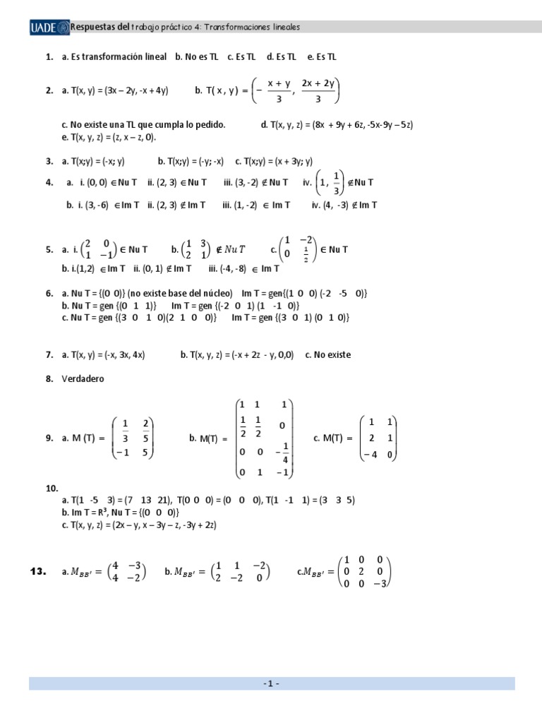 UADE Algebra RTAS TP4 | PDF | Ajedrez