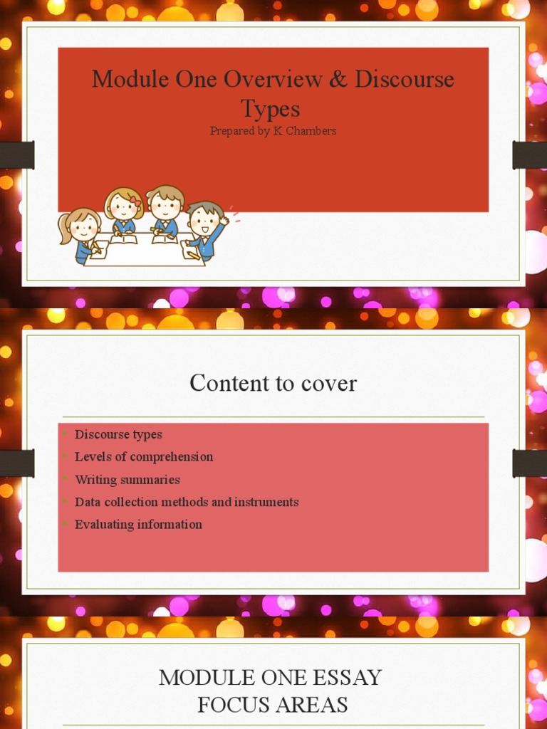 Module One - Discourse Types | Download Free PDF | Cognition | Communication