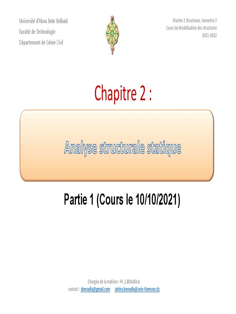 2chapitre2 - Analyse Des Structures - Partie1 | PDF