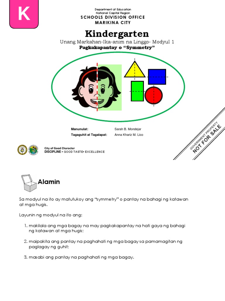 KINDER Q1 Week6 Modyul 1 | PDF