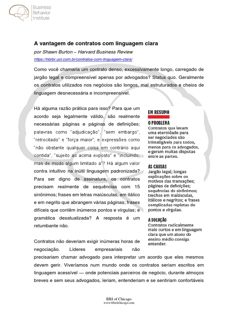 Contratos em Linguagem Clara e Objetiva | PDF | Tempo | Advogado