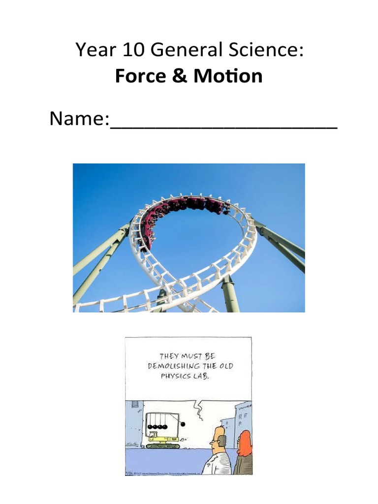 2023 Forces & Motion Booklet | PDF