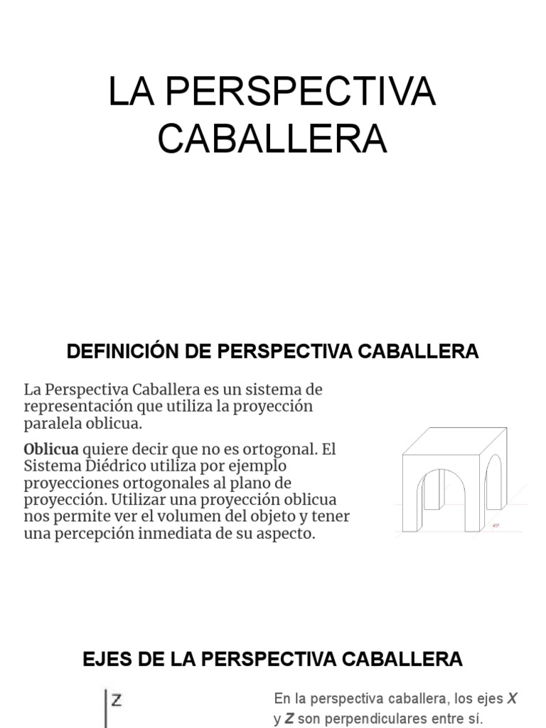 Perspectiva Caballera | PDF | Perspectiva (Gráfica) | Tecnicas artisticas